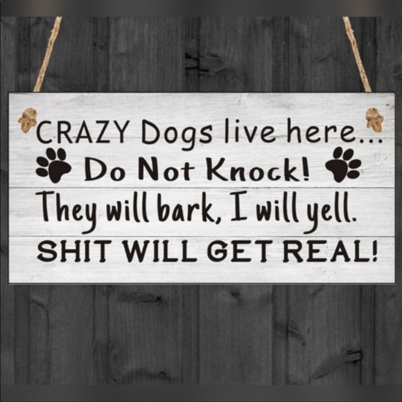 Wall Decor | Dog Themed Wood Decor Two Signs | Poshmark